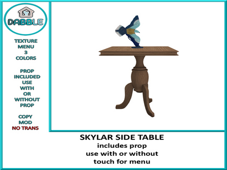 Second Life Marketplace - DB SKYLAR SIDE TABLE add me